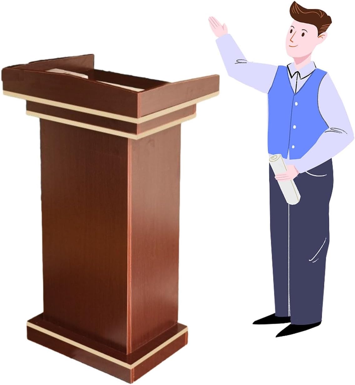 Amazon.com: Kunovo Wooden Teacher Speaker Podiums 42.5" High, Steady ...