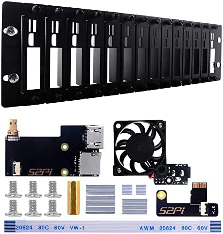 GeeekPi 1U Rack Kit für Raspberry Pi 4B, 19" 1U Rackmount Unterstützt 1 ...