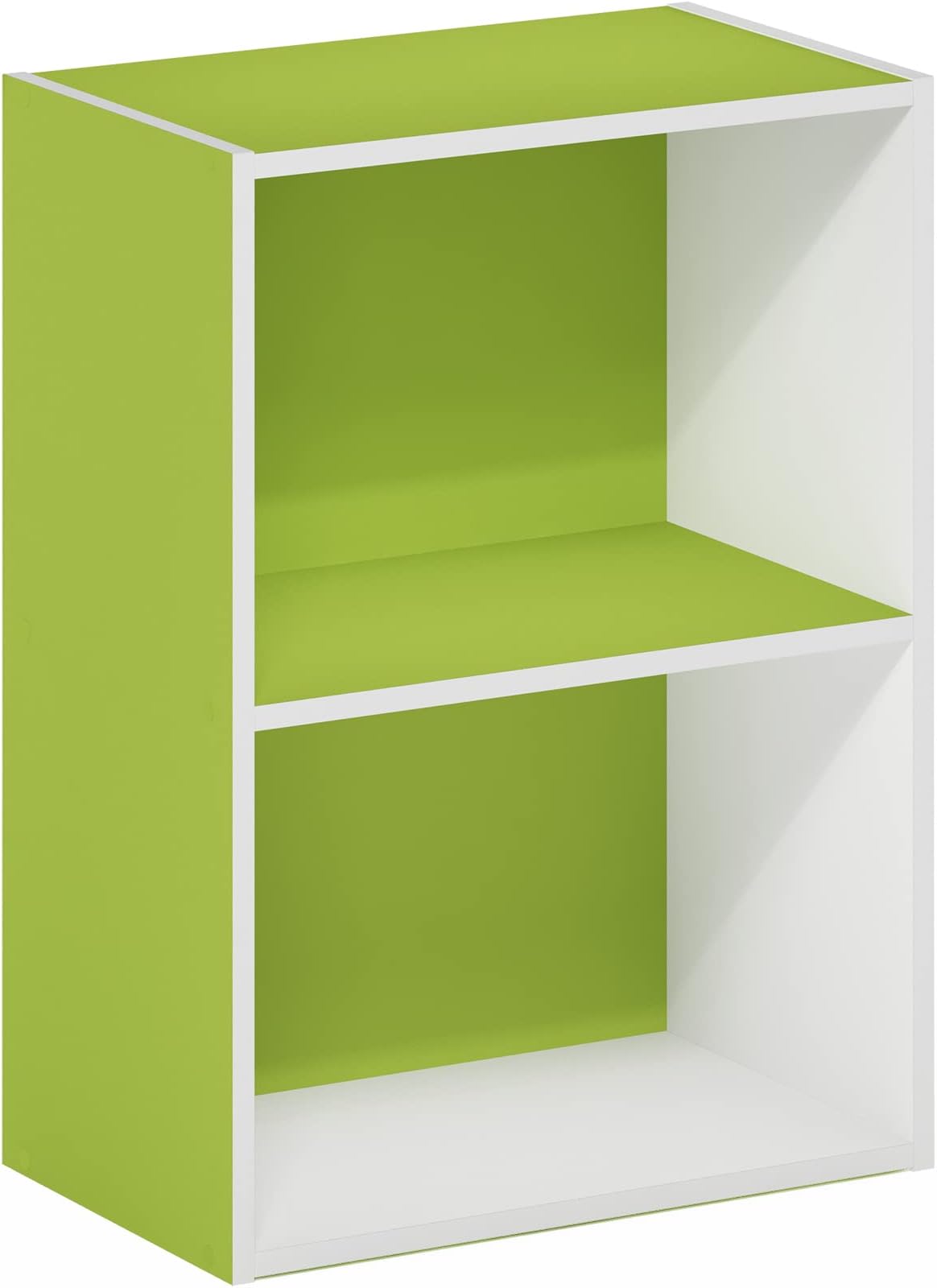 Amazon.com: Furinno Luder Bookcase / Book / Storage, Green/White, 2 ...