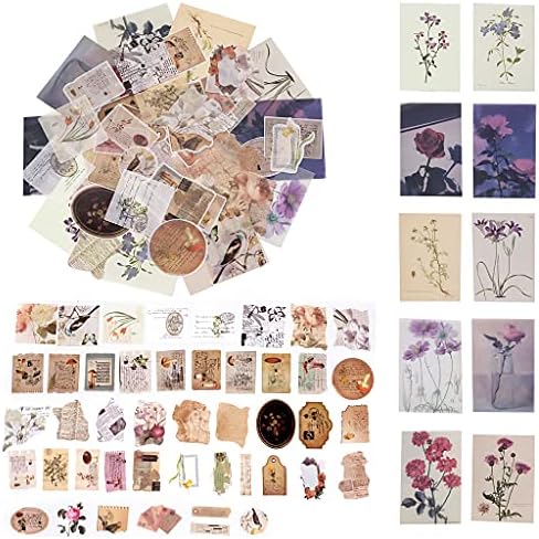 HASTHIP® 120 Piece Vintage Scrapbook Stamp Stickers Aged Antique ...