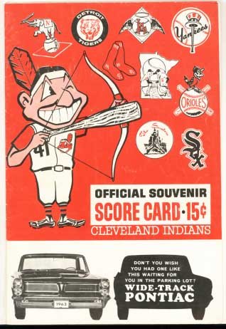 Cleveland Indians 1963 Official Scorecard (vs Tigers) (Signed by 6 ...