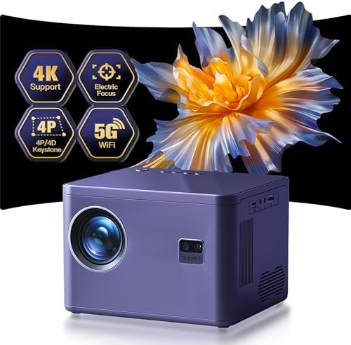 4K Projector [E-Focus & Keystone] Supported, YEZMEK Projector 500 ANSI ...