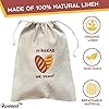 Amazon.com: Linen Bread Bags, Pack of 4 Natural Unbleached Bread Bags ...