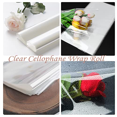 Snapklik.com : Clear Cellophane Wrap Roll 34.5 Wide X 220 Ft Long, 3 ...