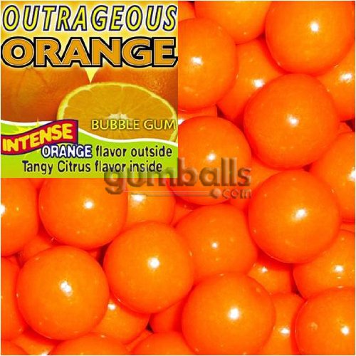 Amazon.com : Outrageous Orange Gumballs : Chewing Gum : Grocery ...