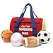 Amazon.com: Baby GUND My First Sports Bag Stuffed Plush Playset, Baby ...