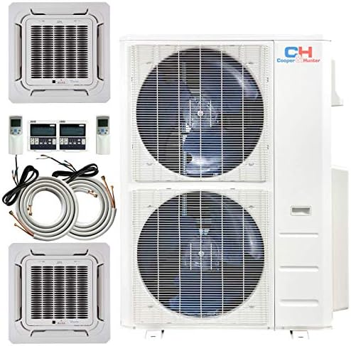 Amazon.com: Dual 2 Zone 18000 24000 Ductless Mini Split Ceiling ...