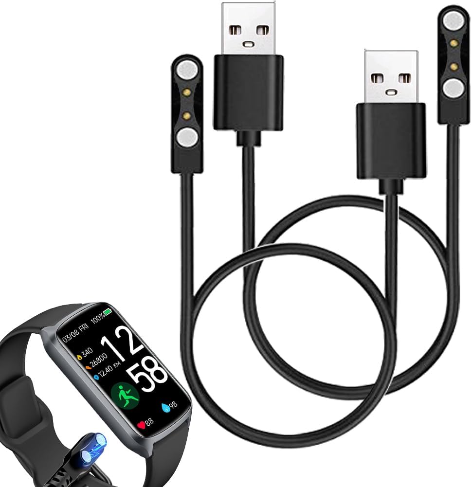 Amazon.com: smaate smart watch Cables Compatible with Amzhero Runfit D26 1.47” Smartwatch, 2 PCs ...