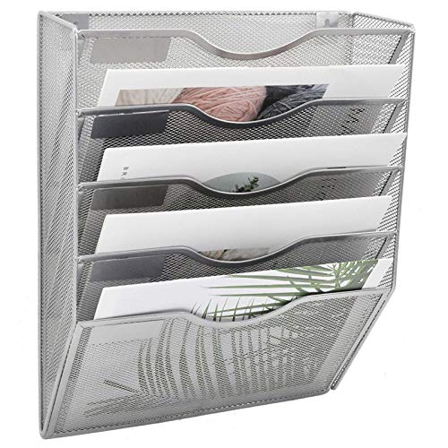 Snapklik.com : EASEPRES 5 Pocket Mesh Hanging Wall File Organizer, Wall ...