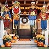 Amazon.com : Moucuny 4 Pcs Fall Windsock Scarecrow Windsock Outside ...