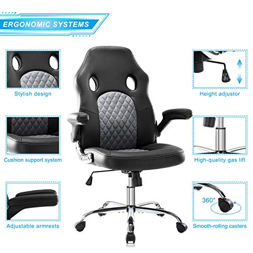 Snapklik.com : SMUG Gaming Chair Ergonomic Office Chair PU Leather ...