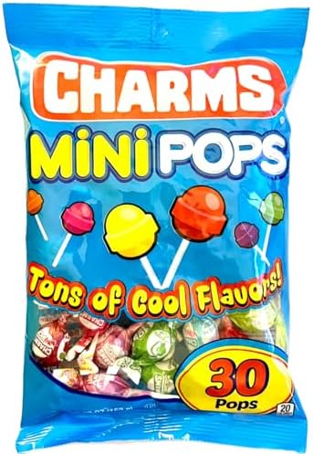 Amazon.com : Charms (1) Bag Mini Pops Lollipop Candy - Assorted Fun ...