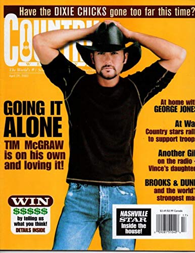 Country Weekly April 29, 2003 Tim McgRaw, Dixie Chicks, George Jones ...
