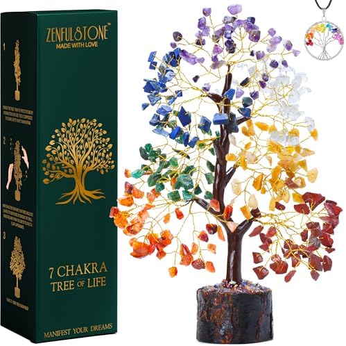 Amazon.com: 7 Chakra Tree of Life Crystal Trees for Home, Office, and ...