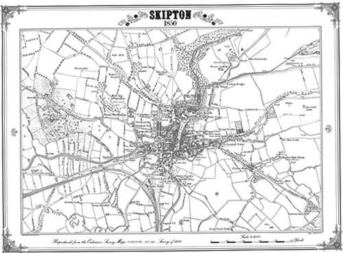 Amazon | Skipton 1849 Map (Heritage Cartography Victorian Town Map ...