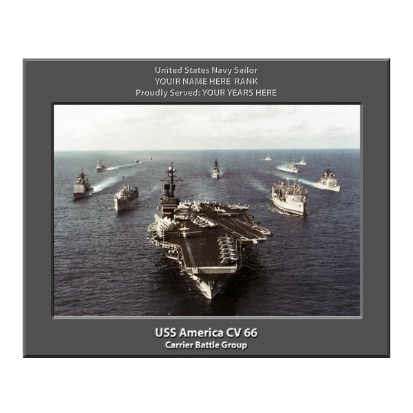 Amazon.com: USS America CV-66 Battle Group Personalized United States ...