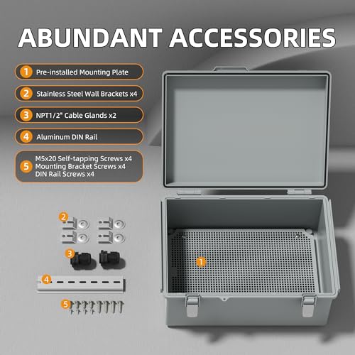 Snapklik.com : Waterproof Box For Electronics Outside 114x75x55 Outdoor ...