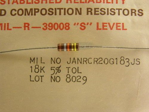 50 MIL-SPEC TRW RCR20G183JS 18K 1/2W 5% CARBON COMP RESISTORS: Amazon ...
