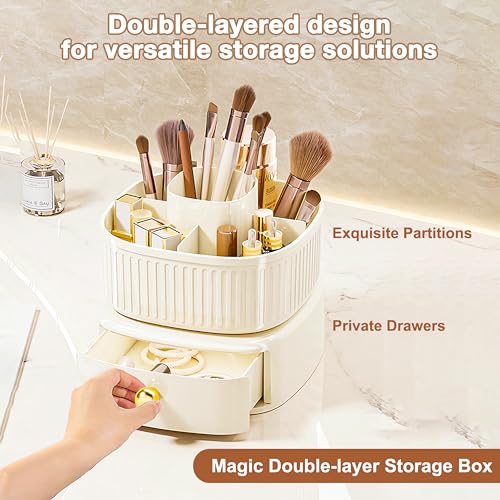 BULLA Makeup Organiser, 360 Rotating Makeup Organiser, Rotating ...