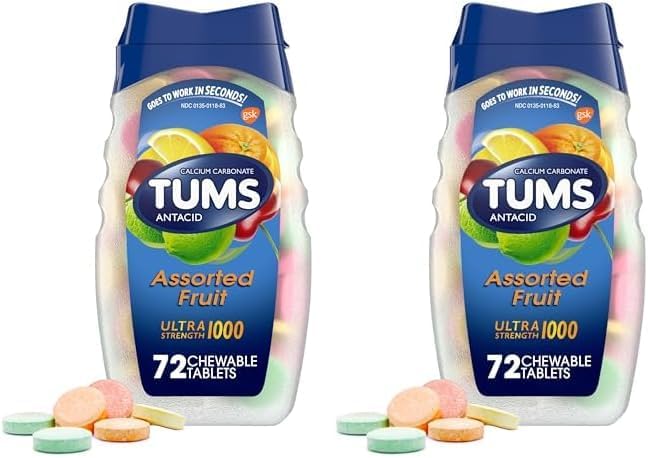 Amazon.com: TUMS Antacid Chewable Tablets for Heartburn Relief, Ultra ...