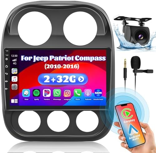 Amazon.com: 2+32G 10.1 inch Android 13 Car Stereo for Jeep Patriot ...