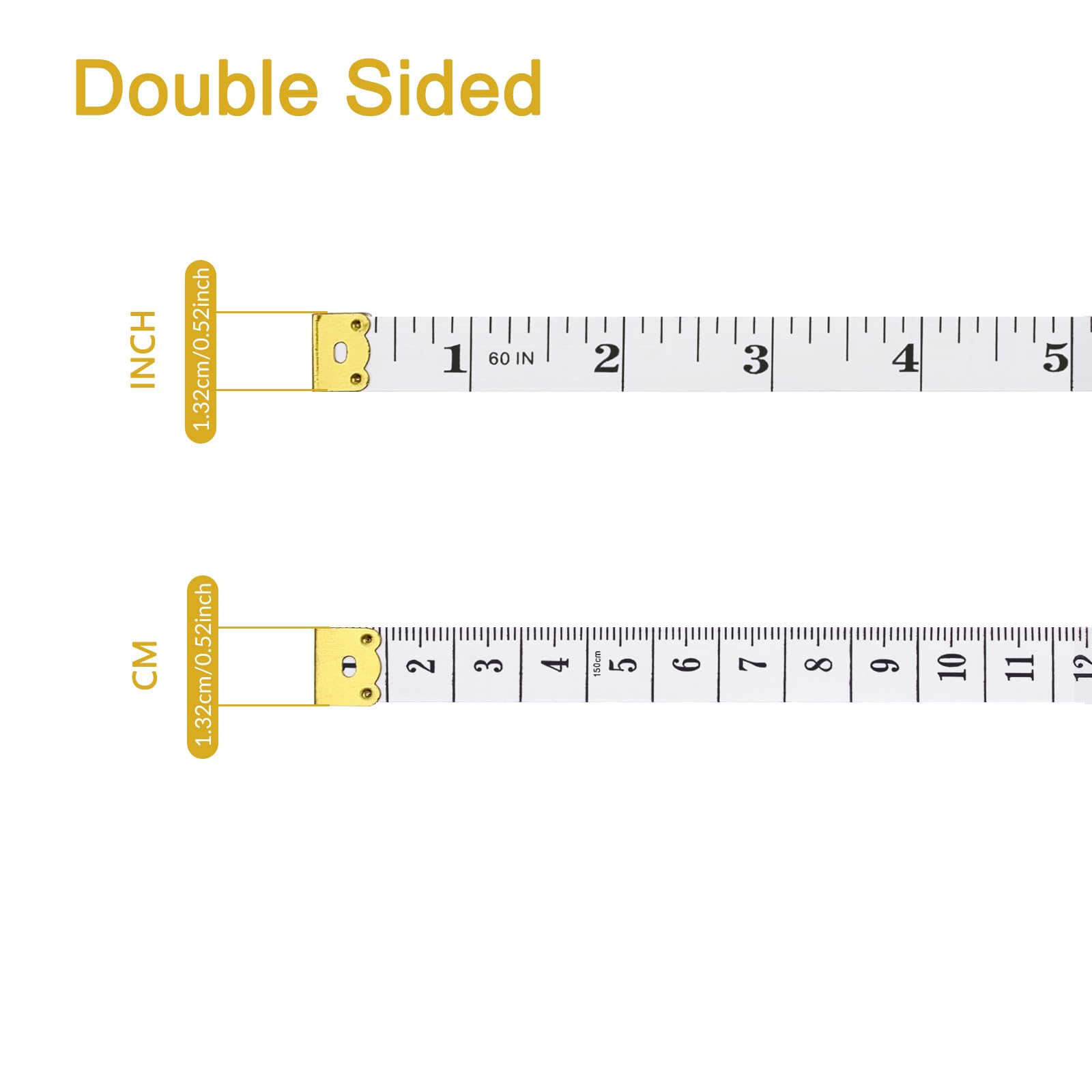 Snapklik.com : GDMINLO 3-Pack Soft Tape Measure Double Scale Body ...