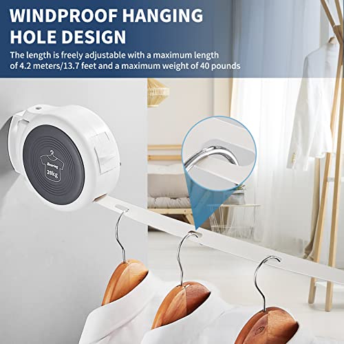 Snapklik.com : Retractable Clothesline, Wall Mounted Clothing Line ...