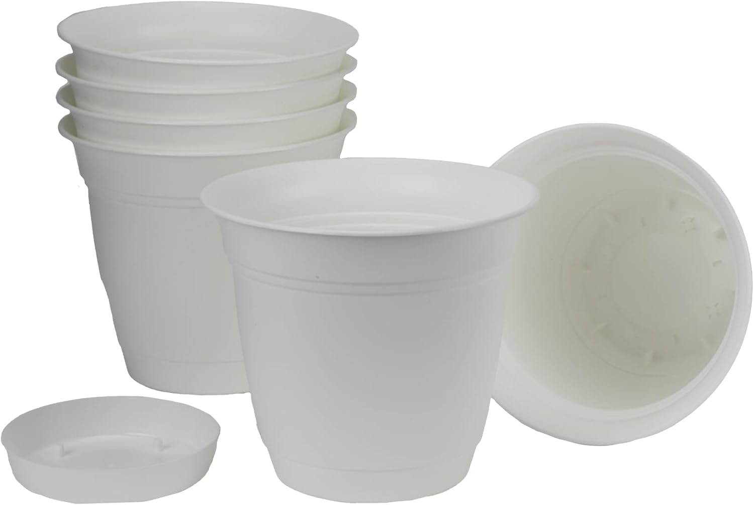 Amazon.com : The HC Companies Eclipse Round Planter with Saucer ...