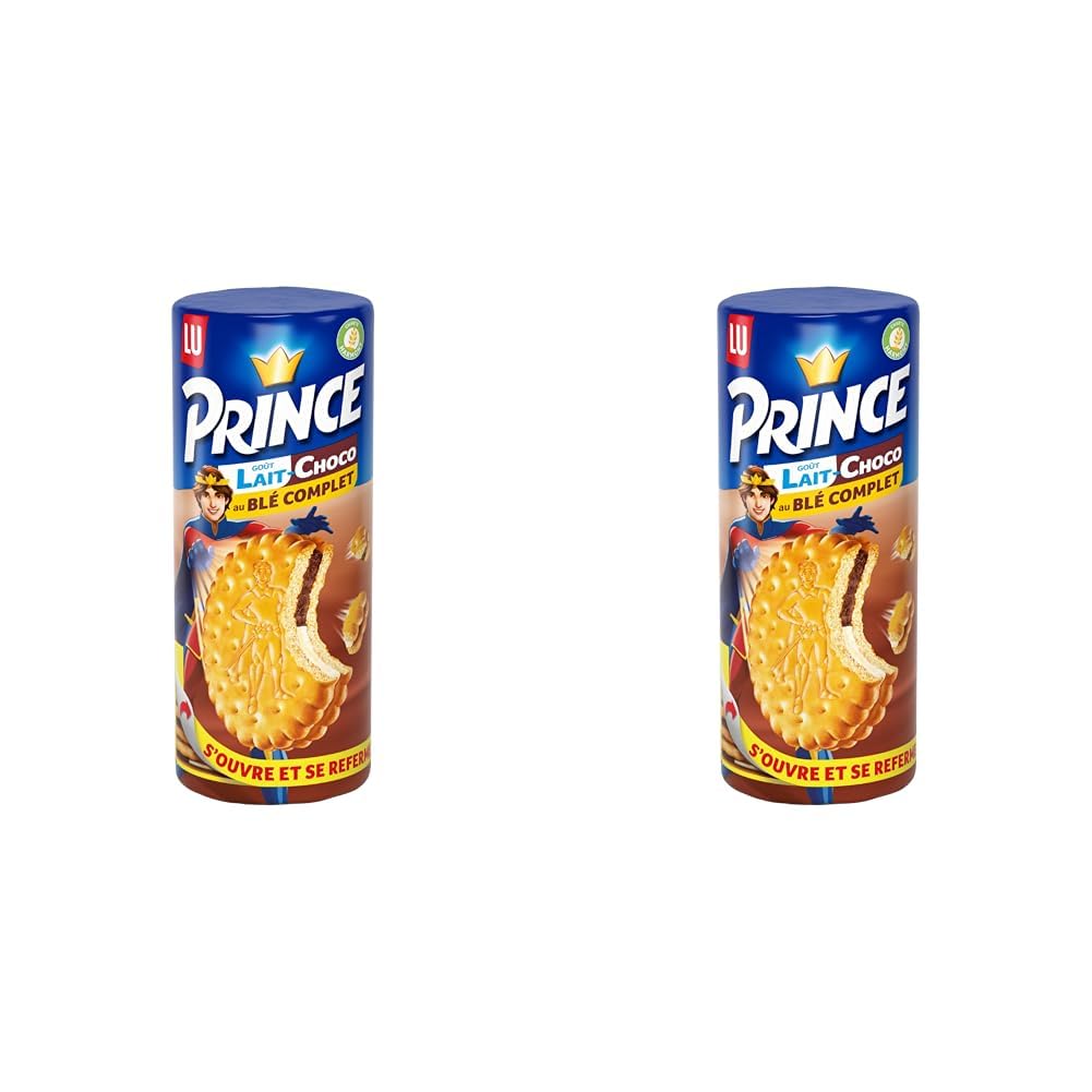 Prince de LU Chocolat - Biscuit Fourré Double Goût Lait Choco - Au Blé ...