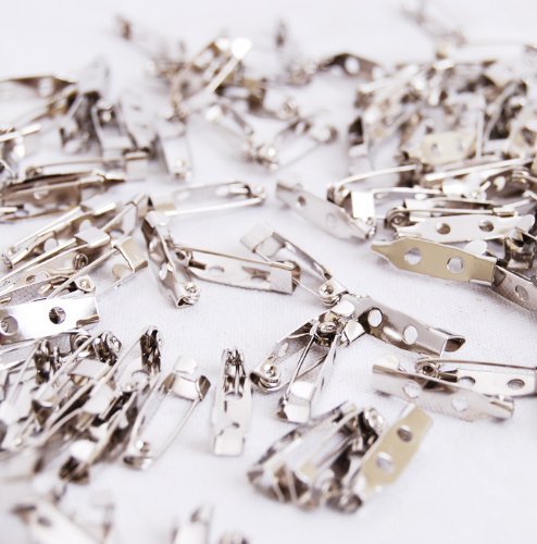 Amazon.com: 144 pieces Silver Tone Brooch Pin Backs - 3/4"