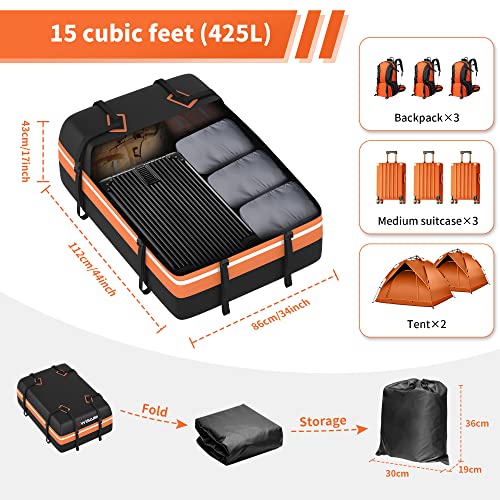 Snapklik.com : WISAMIC Rooftop Cargo Carrier 1000D PVC Car Roof Cargo ...