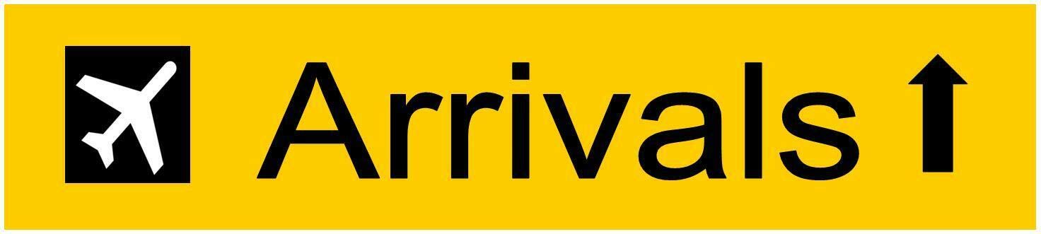 Airport Arrivals Sign