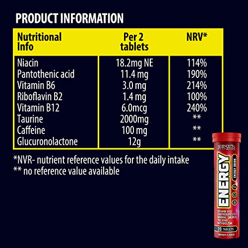 Effervescent Energy Tablets with Caffeine & Taurine by Science Fitness ...