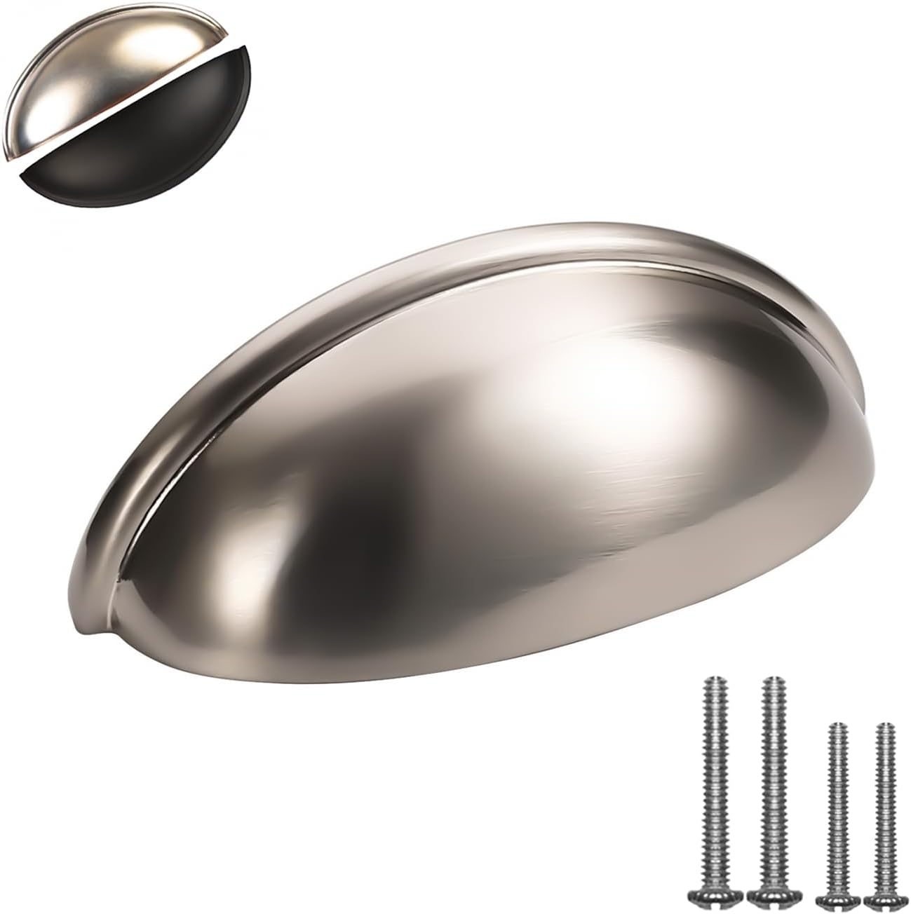 10 Pack Rok Hardware 3" Hole Centers Brushed Nickel Home Drawer Door ...