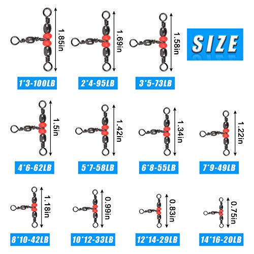 Snapklik.com : Three 3 Way Swivels Fishing Tackle Crossline T-Turn ...
