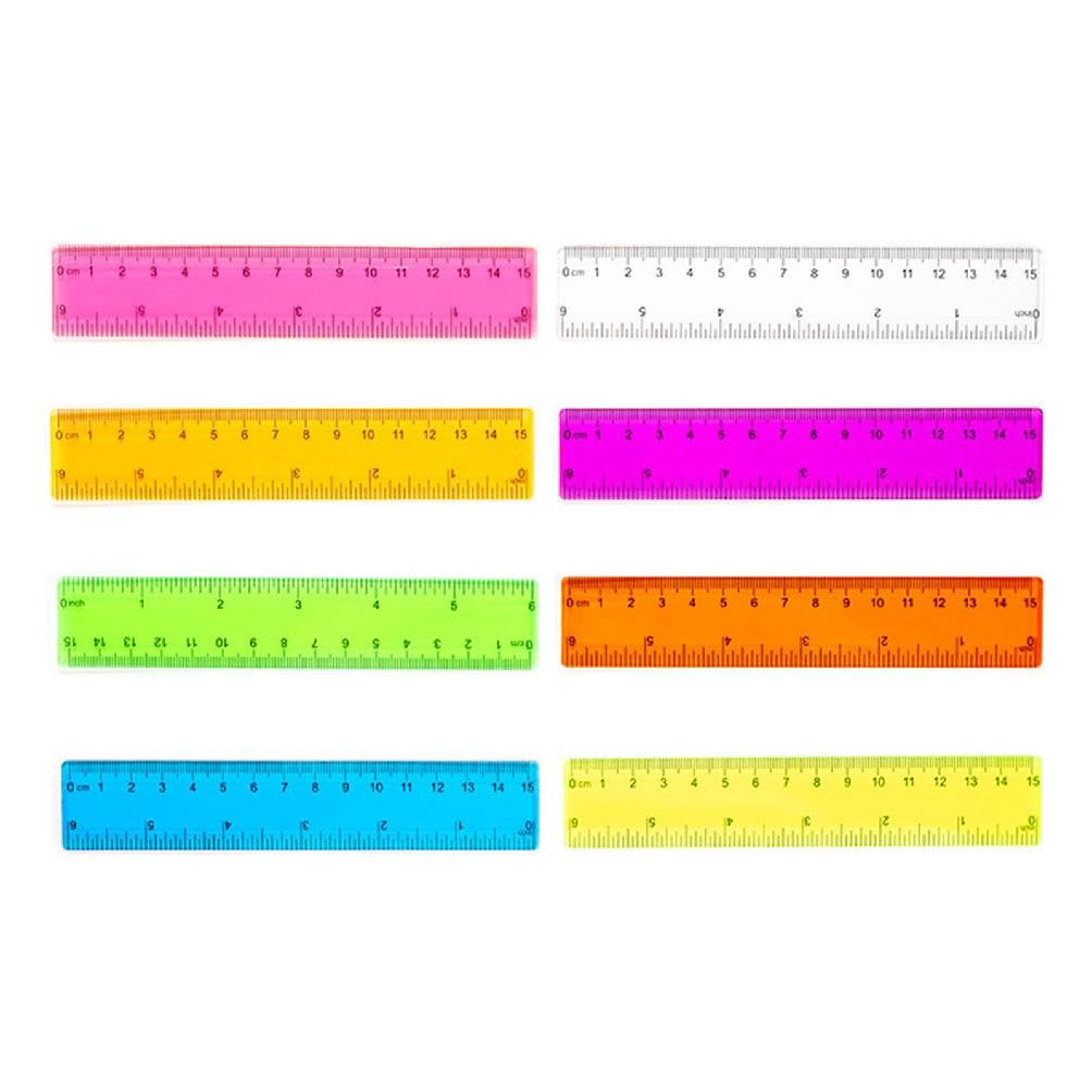 8Pcs Metric Bulk Rulers Set with Inches and Centimeters Kids Ruler for ...
