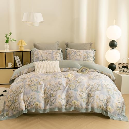 Amazon.com: ECOCOTT Bedding 3-Piece Duvet Cover Queen Size, Silky Soft ...