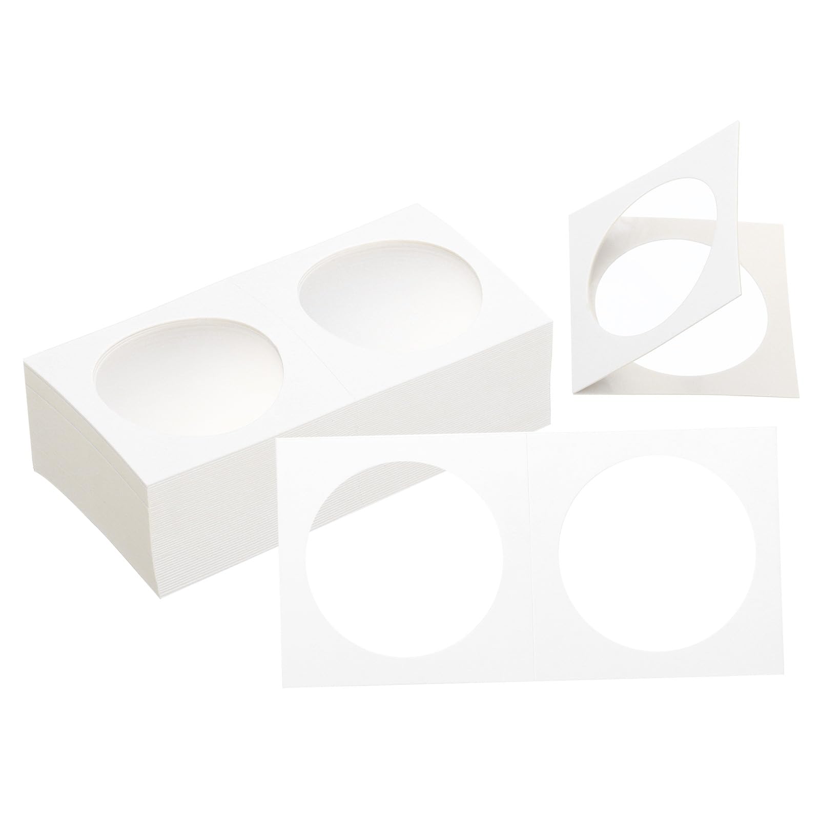 PATIKIL 2 x 2 Coin Flips, 200 Pack 40mm Cardboard Coin Holder Paper ...