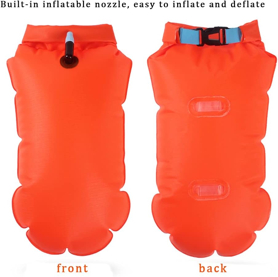 Swim Bouy with Storage Space Inflatable Dry Bag Swim Safety Float for ...