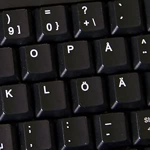 Amazon.com: 4Keyboard Swedish - Finnish Non-Transparent Keyboard Decals ...
