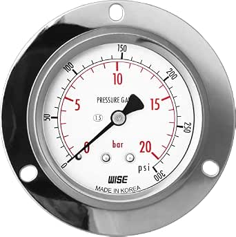 WISE General Service Pressure Gauge P254 63mm(2") Dial, 1/4"NPT(M ...