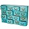 Amazon.com: Teal 16-Slot Wooden Drawer Unit - Country Style Desk ...