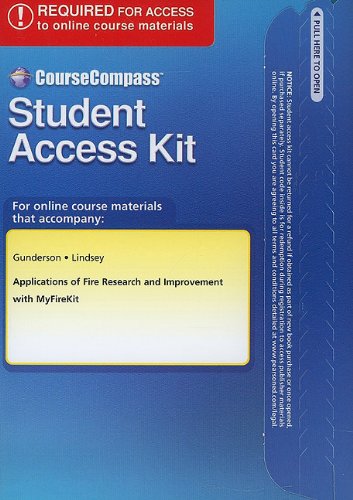 Buy CourseCompass - Access Code - for Applications of Fire Research and Improvement: Onekey in ...