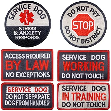 Amazon.com: Lightbird 6 PCS Service Dog Patches Dog Don't Pet in ...