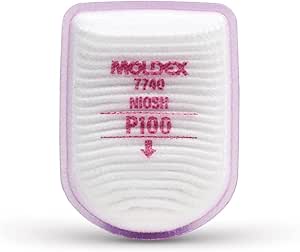 Amazon.com: Moldex 7740 Semi-Rectangular P100 Filter (1 Pair), Pink ...
