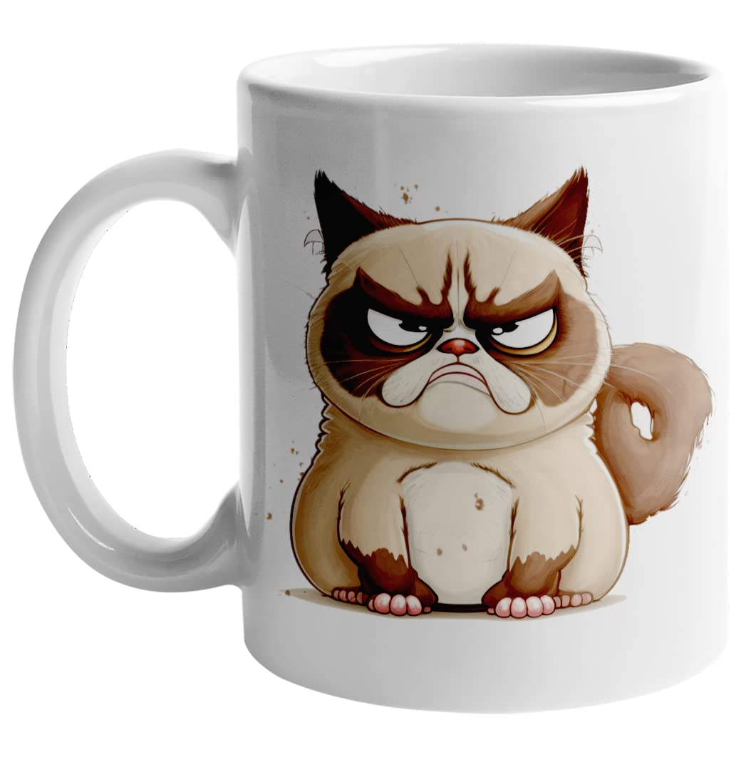 Grumpy Cat Cartoon Mug