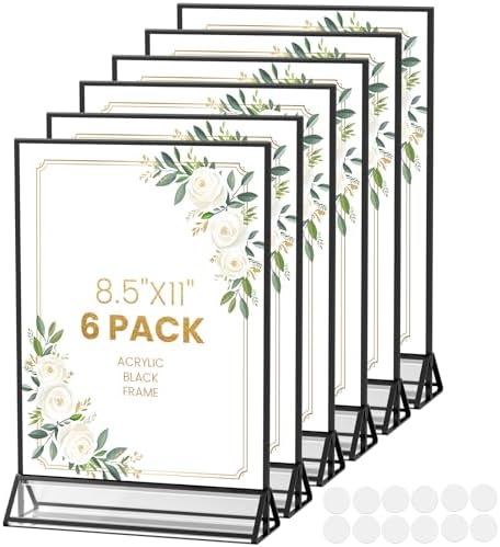 Amazon.com: YOAEAILY Acrylic Sign Holder 8.5X11 Black Picture Frame ...