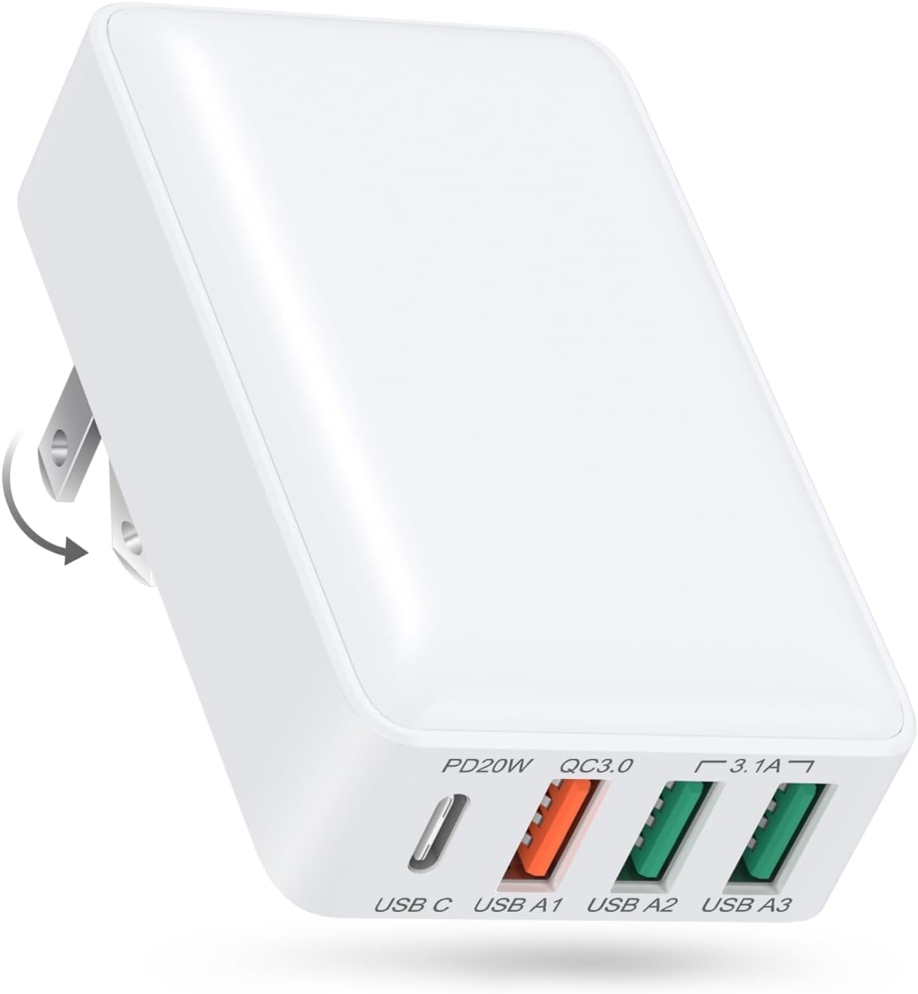 Amazon.com: 3-Pack USB C Charger Block, Flat USB C Charger, 40W 4-Port ...