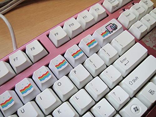 Mugen Custom Nyan Cat 14pc Meme Sublimation Row 4 Keycaps Set for ...