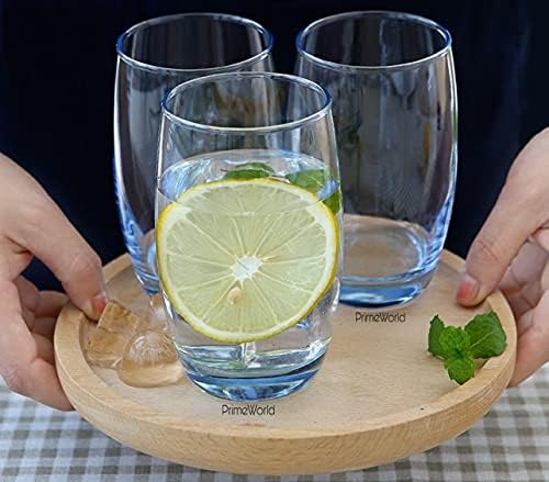 Buy Primeworld European 300 Ml Elysia Long Water Glasses Set Of 6 Pcs ...